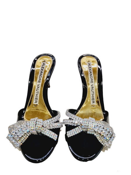 Mandy Black Crystal Embellished Mules – Liberty Shoes Australia