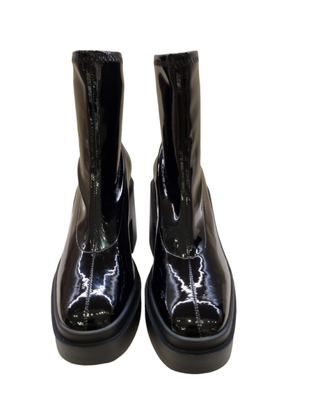 Ninva Patent Black Boots (carry over style) – Liberty Shoes Australia
